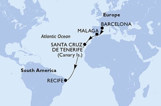 🚢 10 дни Испания, Бразилия - UTFG | Crusit.bg