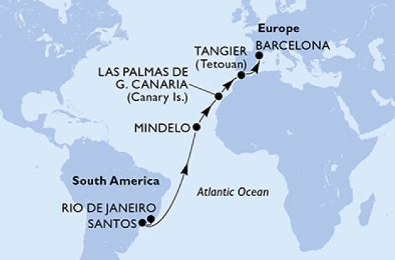 🚢 15 дни Бразилия, Кабо Верде, Испания, Мароко - UWDV | Crusit.bg